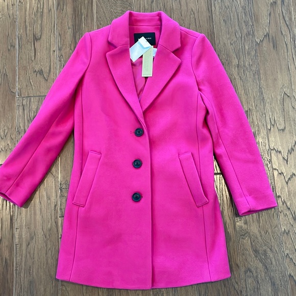 Banana Republic | Jackets & Coats | Magenta Hot Pink Longline Blazer ...